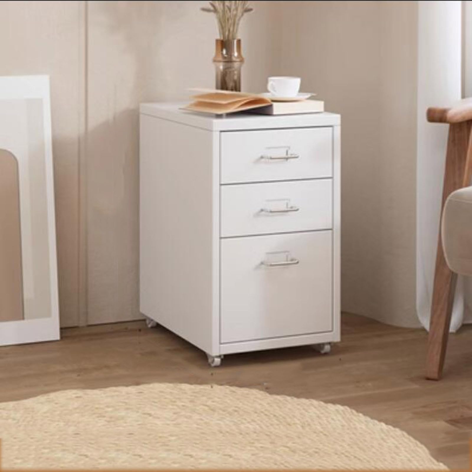 Amazon.com: Topjia Metal Rolling File Cabinet,Drawer Mobile File ...