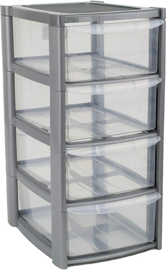 Plastic Storage Drawers Tower Unit Desktop Home Bathroom School ...