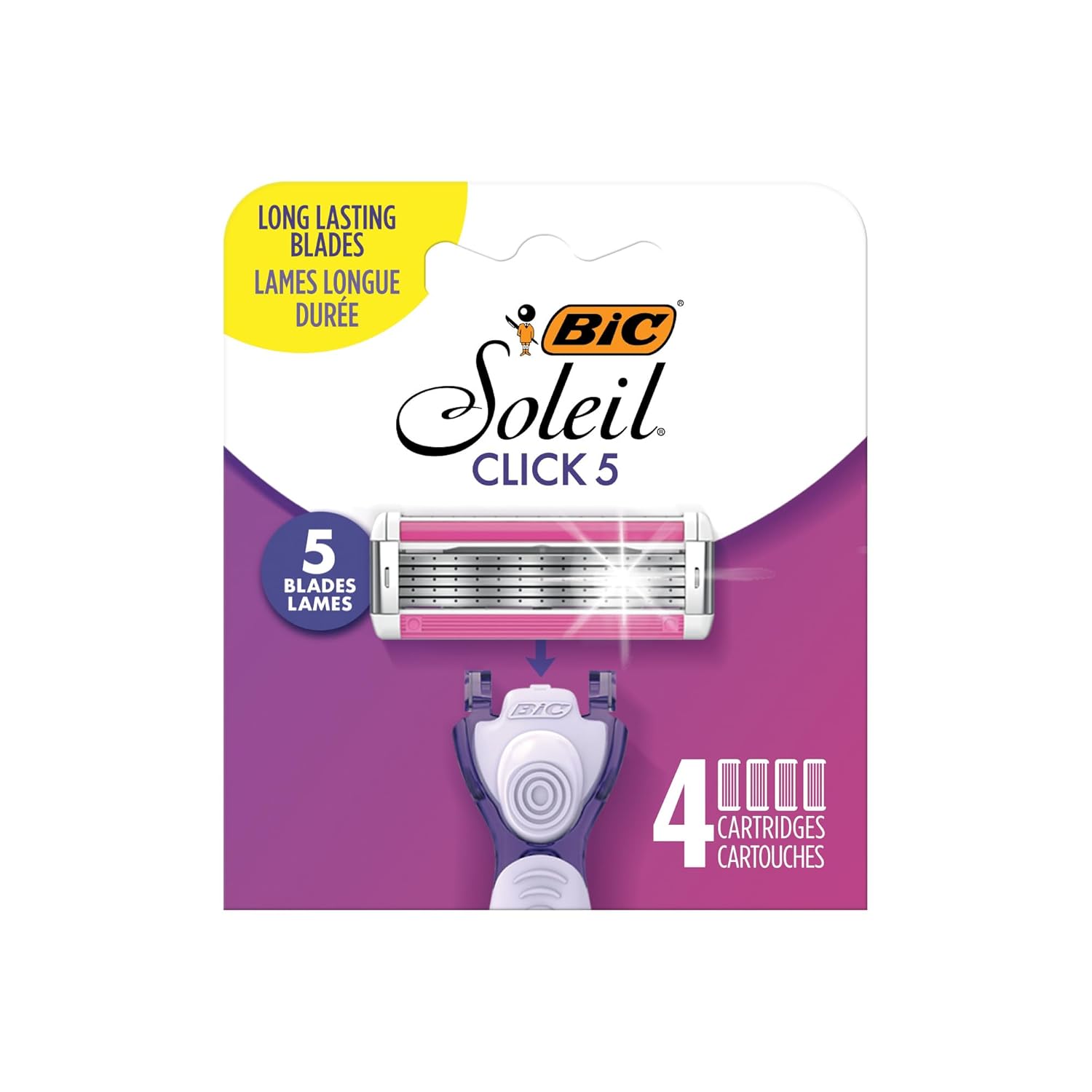Amazon.com: BIC Click 5 Soleil Women's Disposable Razor Refills, 5 ...