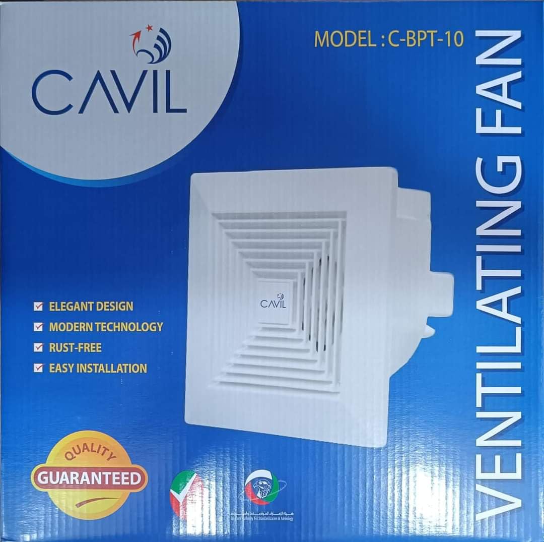 Cavil Ceiling Mounted Exhaust Fan Outlet 4 100mm Dia Ceiling ...