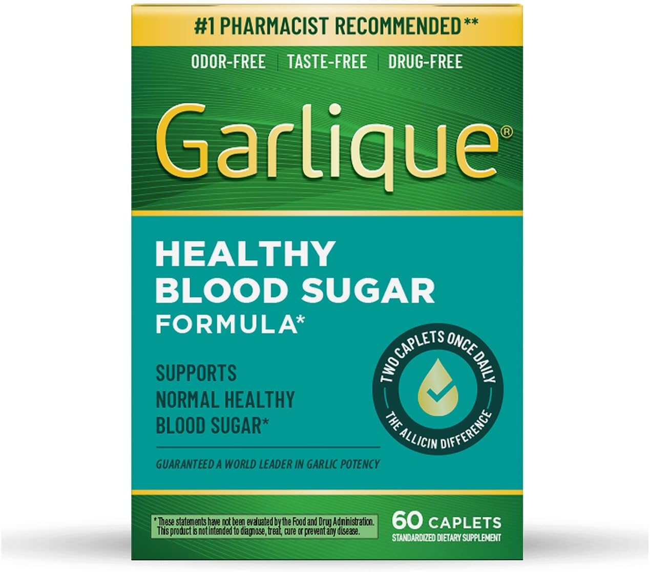 Amazon.com: Garlique Garlic Extract Supplement, Healthy Blood Sugar ...