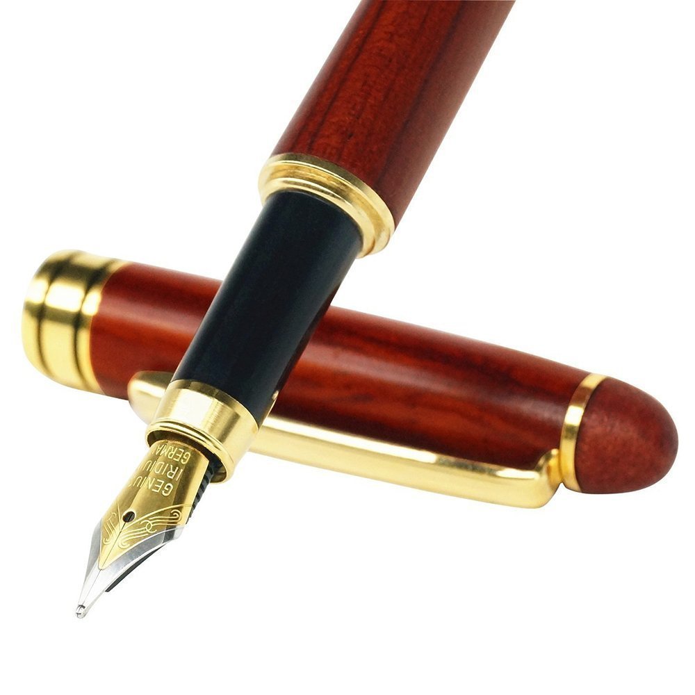 Rosewood Fountain Pen Writing Set with Wooden Gift Box, Forrader ...