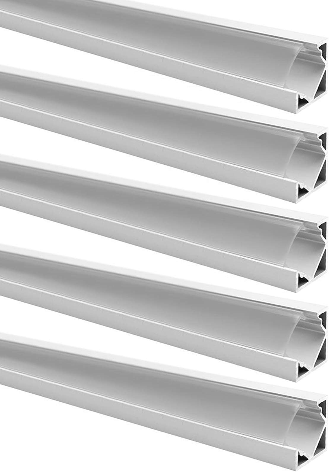 Amazon.com: LightingWill Clear LED Aluminum Channel System V Shape ...