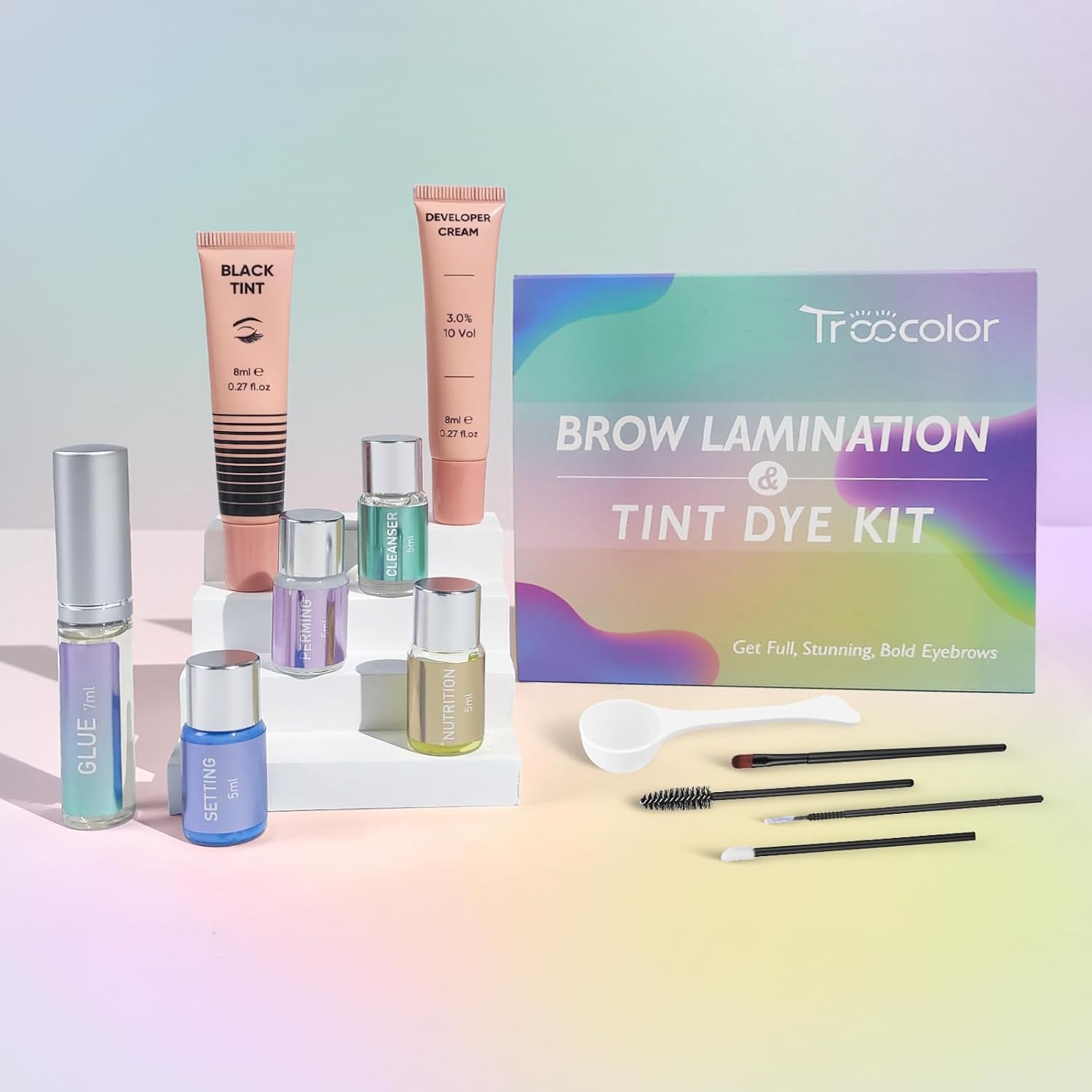 Amazon.com: Troocolor Brow Lamination and Color Kit At Home Eye Brow ...