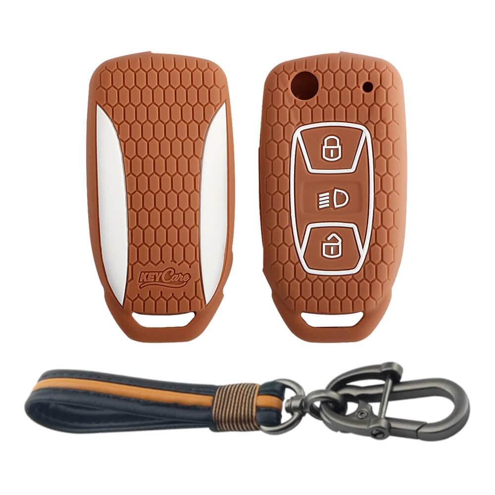 Keycare® Silicone Key Cover and Keyring Compatible for Tata Zest, Bolt ...