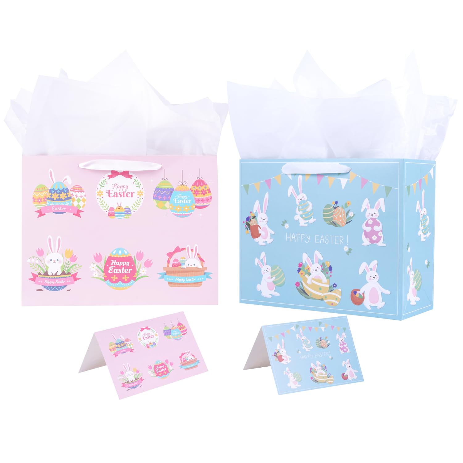 ysmile Easter Gift Bag with Wrapping Tissue 13" Large Easter Paper Bag ...