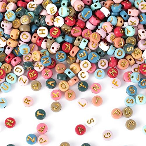 Prasacco 1000 Pieces Alphabet Letter Beads, Vintage Letter Beads for ...