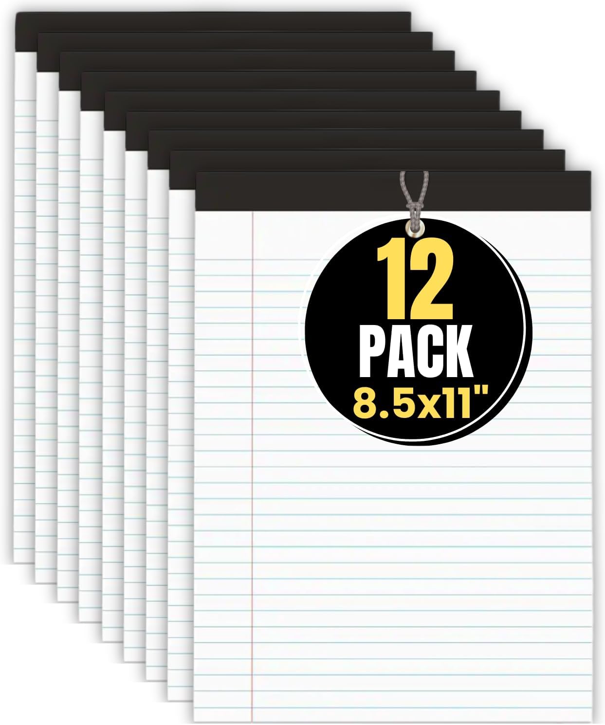 Amazon.com : 1InTheOffice Note Pads 8.5 x 11, Wide-Ruled Letter Size ...