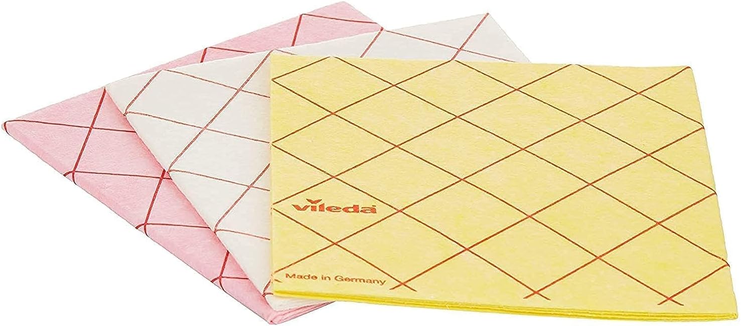 Vileda All-Purpose Cloth 3Pcs, Powerful Cleaning, Water-Absorbent ...