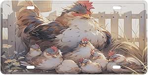 License Plate Cover Hen and Her Chicks Gifts for Chicken Lovers ...