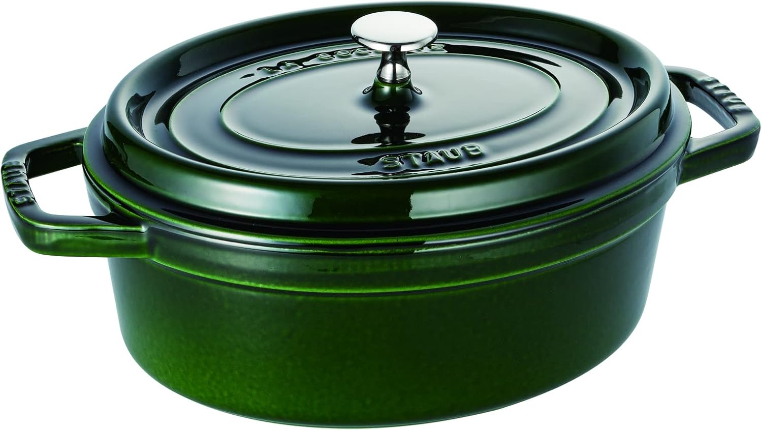 Amazon.co.jp: 【アウトレット】staub ストウブ 「 ピコ ココット オーバル バジルグリーン 27cm 」 大きい 両手 鋳物 ホーロー 鍋 IH対応 【日本正規販売品 ...