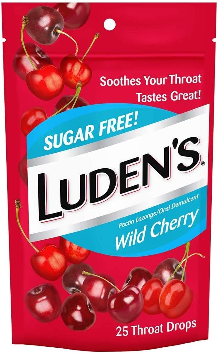 Amazon.com: Luden's Sugar Free Wild Cherry Throat Drops, Sore Throat ...