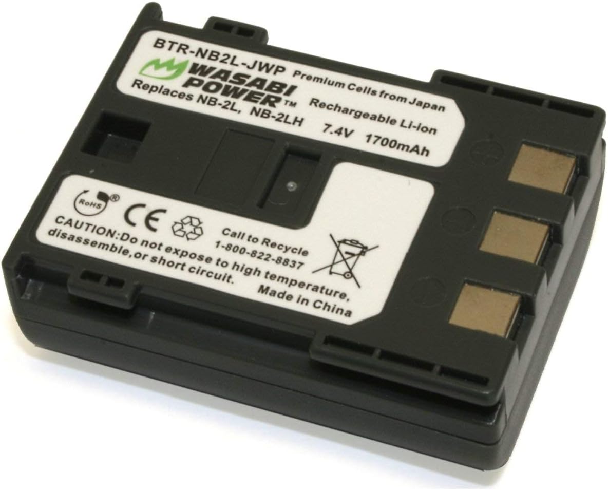 Amazon.com : Wasabi Power Battery for Canon NB-2L, NB-2LH, BP-2L5 and Canon DC301, DC310, DC320 ...