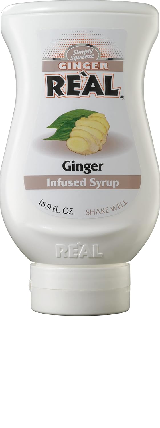 Amazon.com: Ginger Reàl, Ginger Infused Syrup, 16.9 FL OZ Squeezable ...