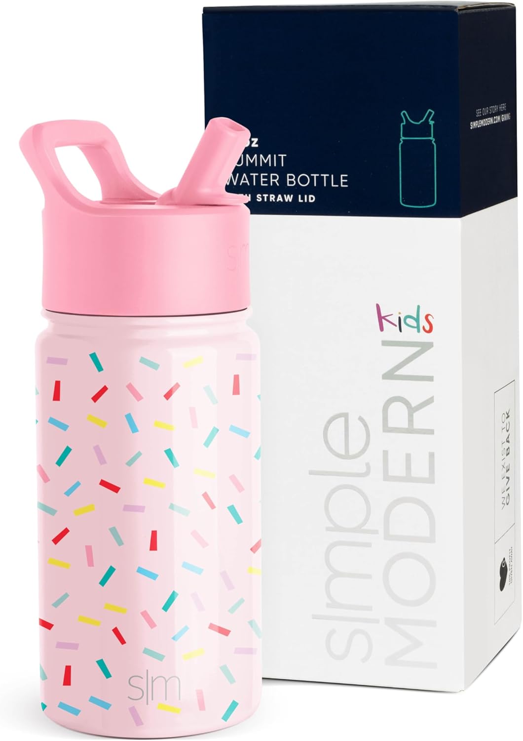 Amazon.com: Simple Modern Kids Water Bottle with Straw Lid | Insulated ...