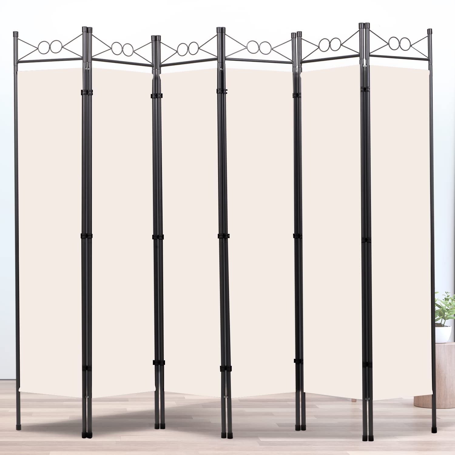 Room Divider Folding Privacy Screens 6 Ft Tall Partitions Wall Dividers ...