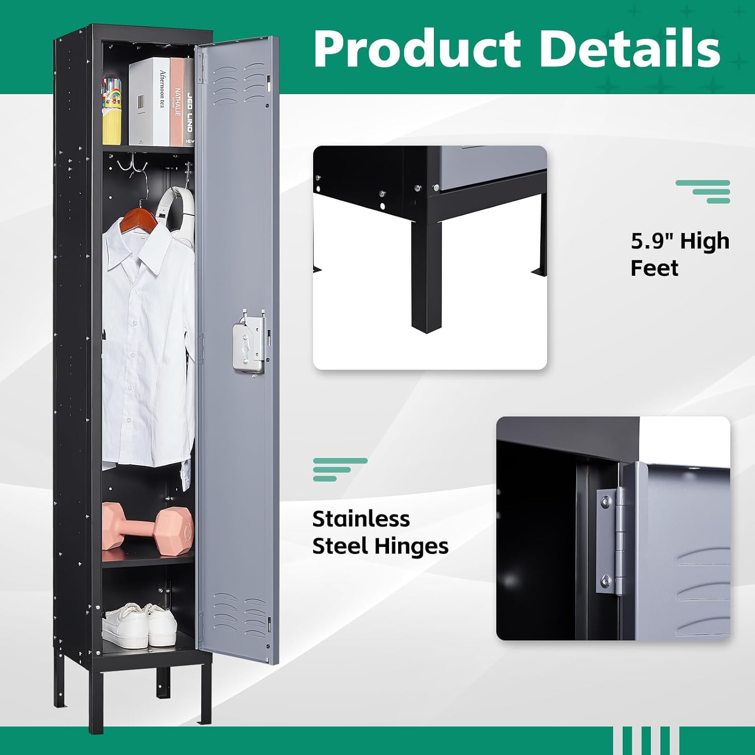 9 Door Metal Lockers with Shelves and Lockable Cabinet - Gray in Nepal ...