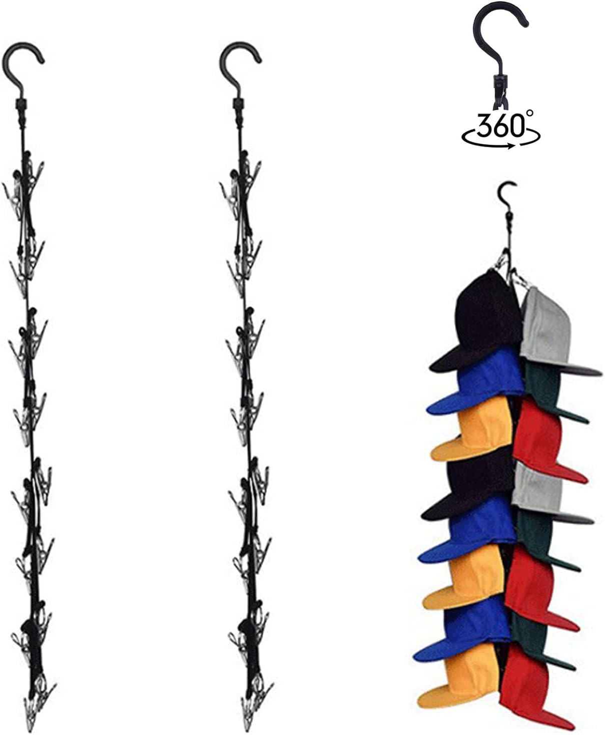 Amazon.com: Miracsnail Hat Rack for Baseball Caps Organizer Hat Holder ...