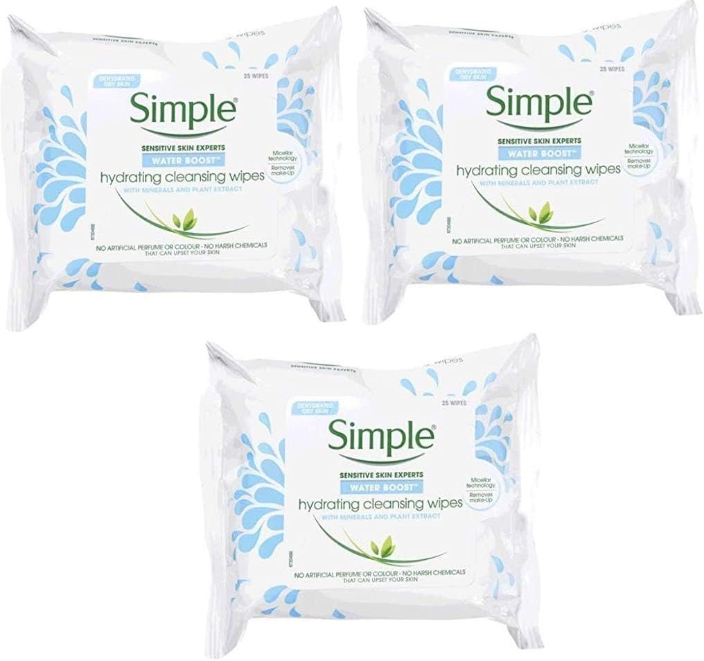 Simple Water Boost Hydrating Cleansing Wipes 3 Pack – BigaMart