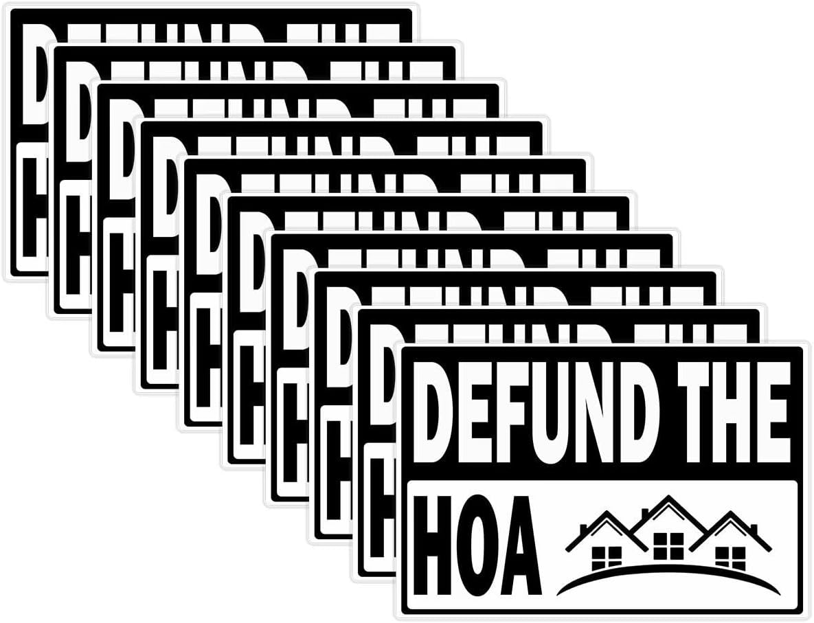 Amazon.com - 10 Pack Defund The HOA Stickers Decals Vinyl Laptop Decal ...