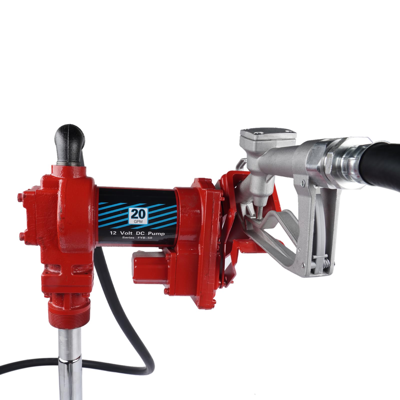 Snapklik.com : Weonefit 20GPM 12V High-Flow Red Fuel Transfer Pump