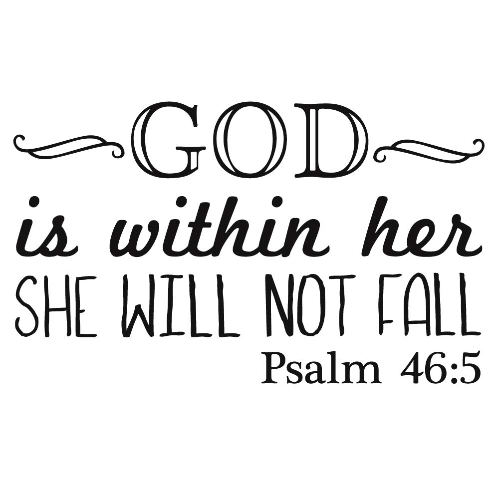 Buy God Is Within Her SHE Will NOT Fall Psalm 46 5 Carved Vinyl Buy God Is Within Her SHE Will NOT Fall Psalm 46 5 Carved Vinyl