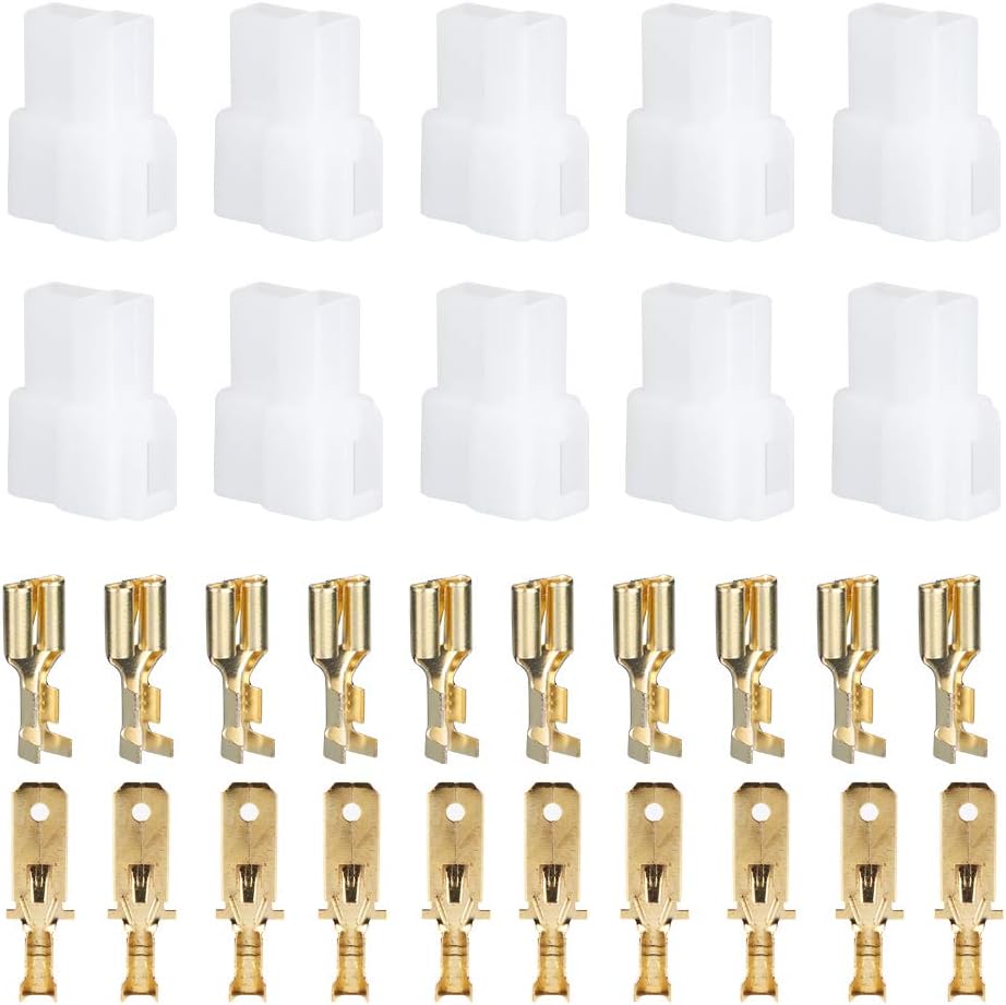 Amazon.com: T-Type 2 Pin Way Electrical Automotive Wire Connector Male ...