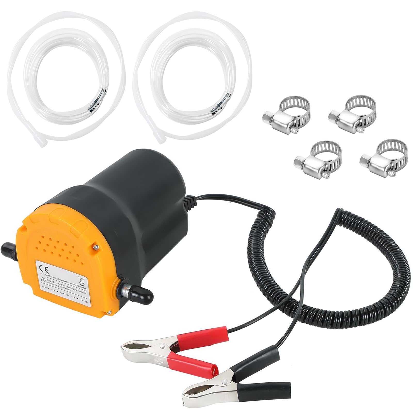 DASBET 12V 60W Oil Change Pump Extractor, Oil/Diesel Fluid Pump ...