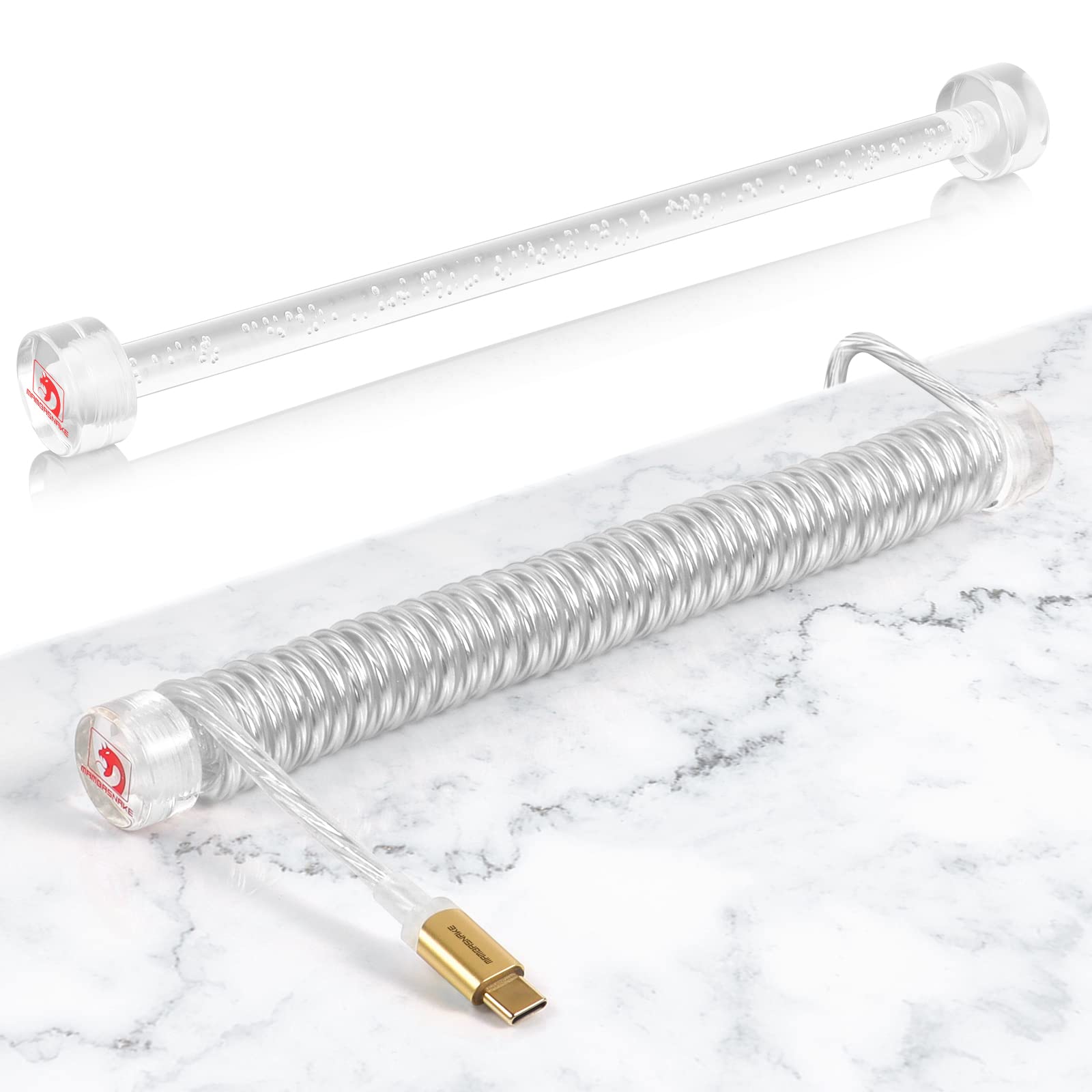 Custom Coiled Keyboard Cable Metal Winder, Clear Acrylic Fixed Rod for ...