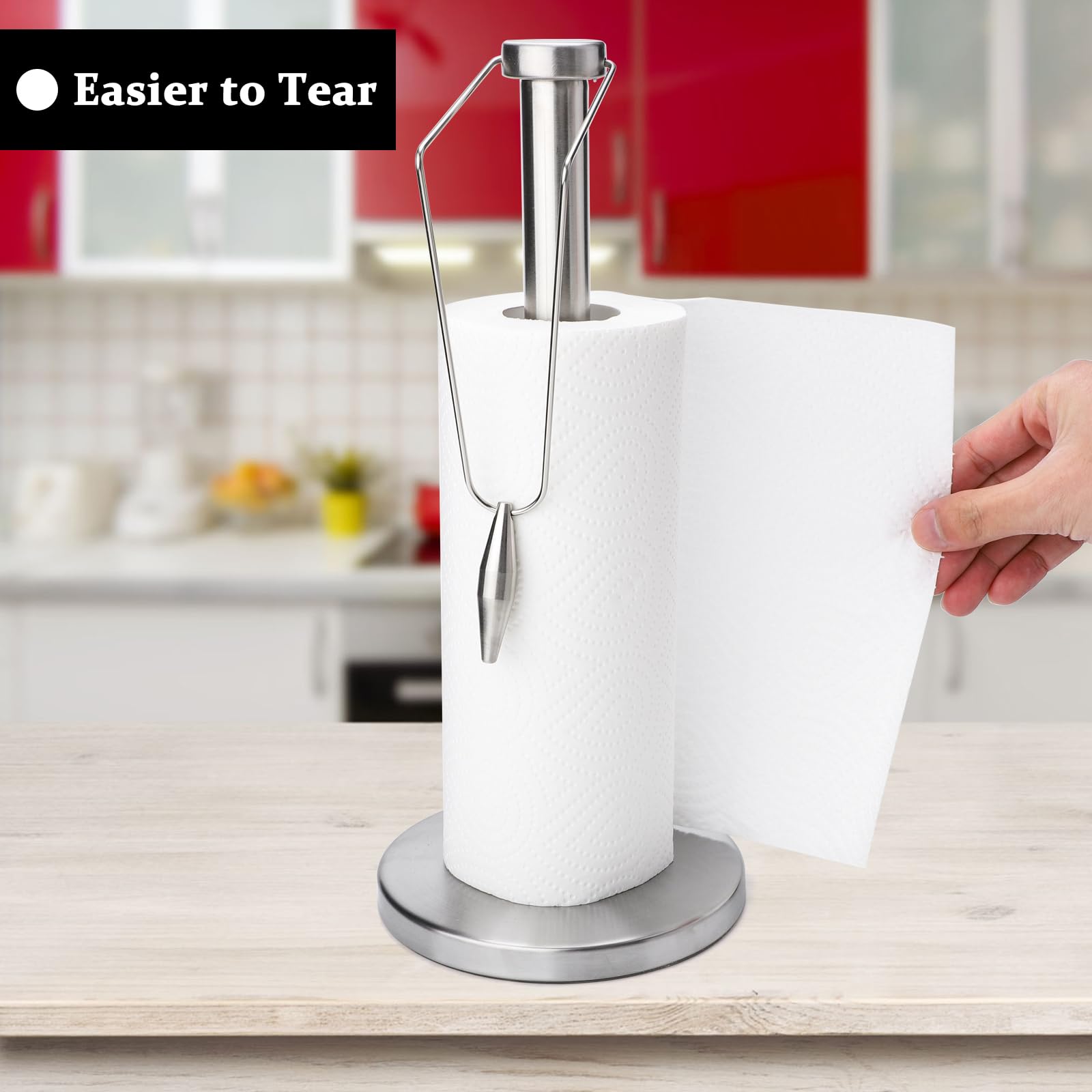 Snapklik.com : Paper Towel Holder Stainless Steel Countertop Paper ...