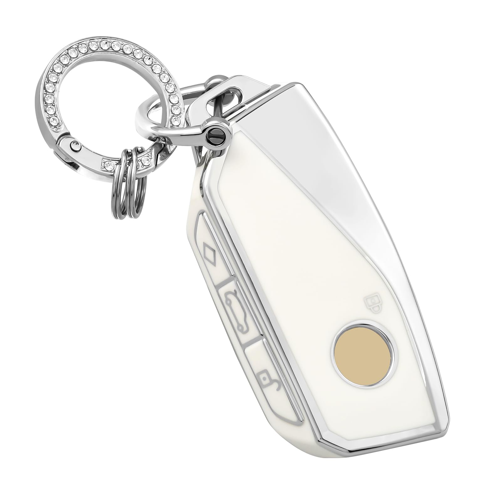 Amazon.com: OFFCURVE Key Fob Cover with Keychain for BMW, Car Key Case ...