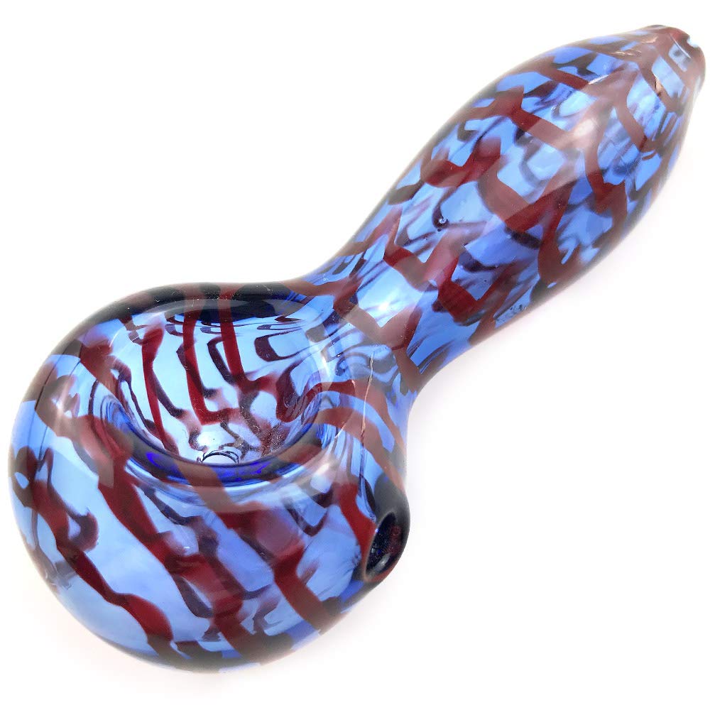 Labs Glass Water Device Blue 4 inch Spoon with a Carb Clear ...