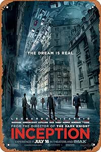 Inception (2010) Movie Poster Tin Sign for Wall Decorative Metal Signs ...