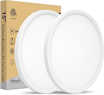 Wembanma 15 Inch LED Ceiling Light - 2700-5000K 5CCT Selectable, 32W ...