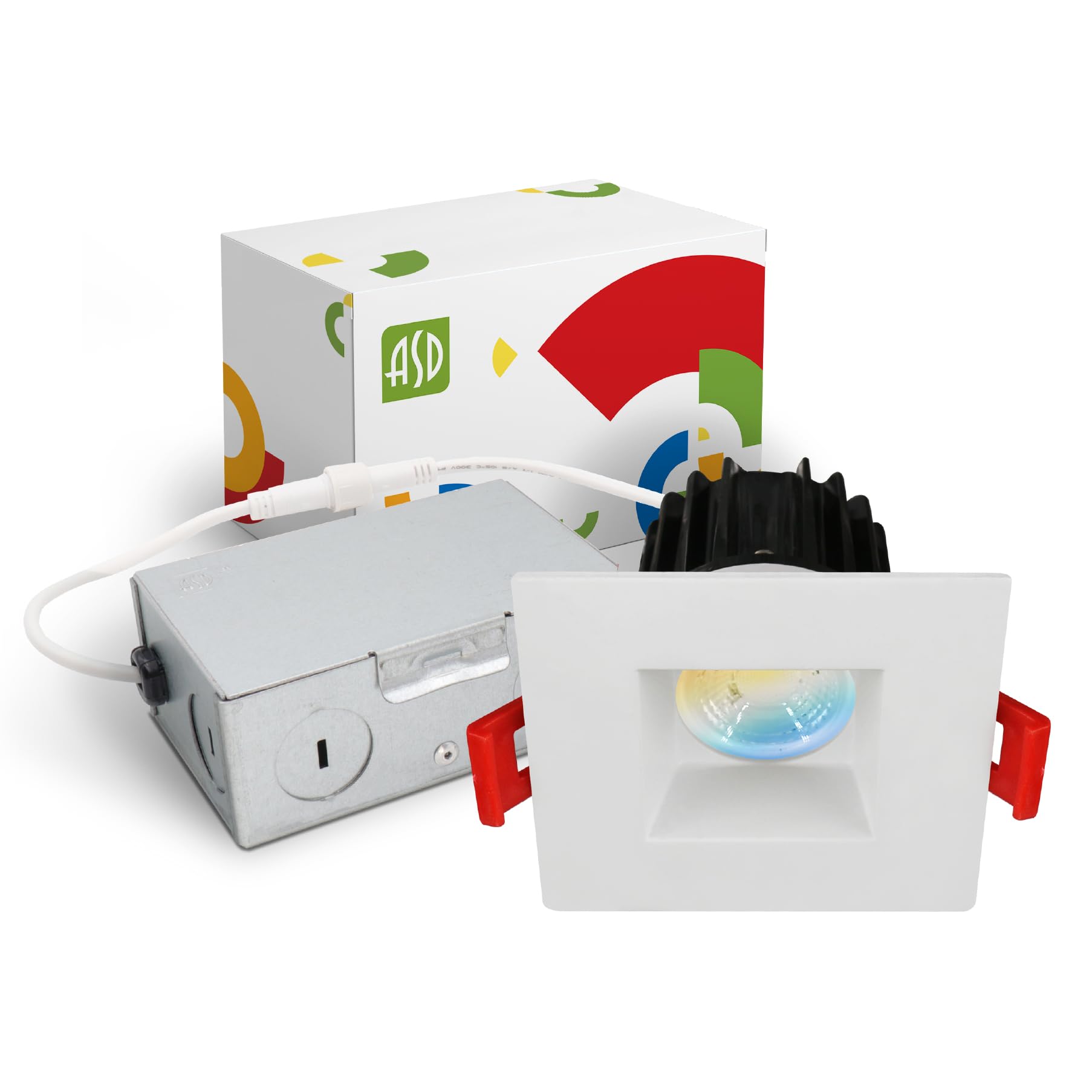 Snapklik.com : ASD 2 Inch Square LED Recessed Lighting, 8W 120V ...