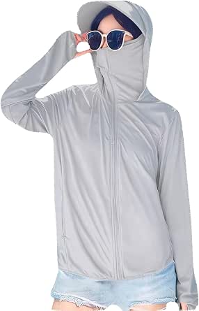 YRXINHES Women's Sun Protective Clothing - Full Zip UPF 50+ UV Jacket - Breathable Long Sleeve ...
