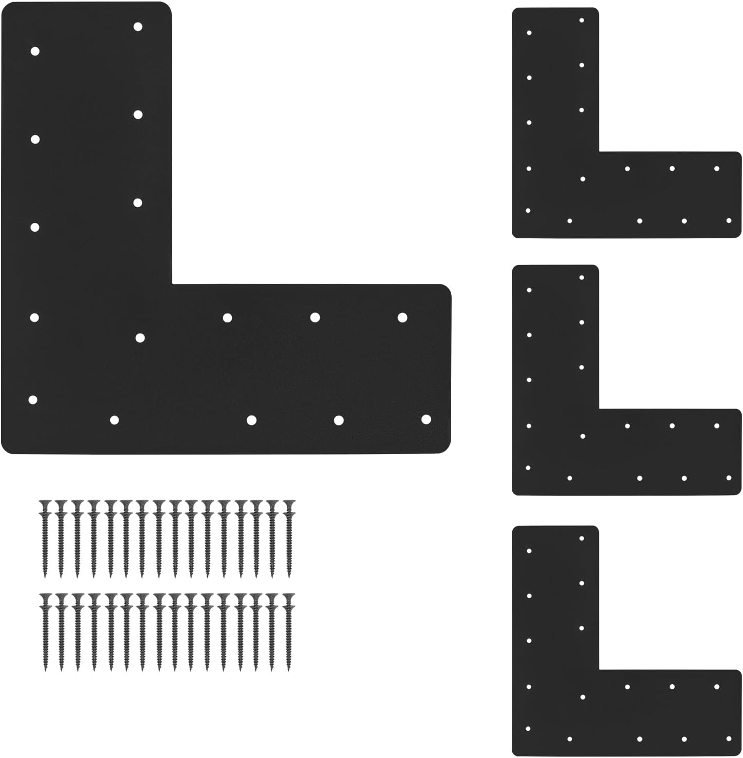 Amazon.com: XIHUWZ 4 Pcs L Shape Flat Bracket. 13.2"x 13.2"x 5" Mending ...