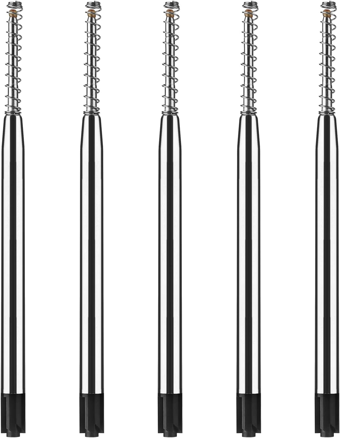Giantree 5pcs 0.7mm Retractable Metal Ball Point Refills with Spring ...