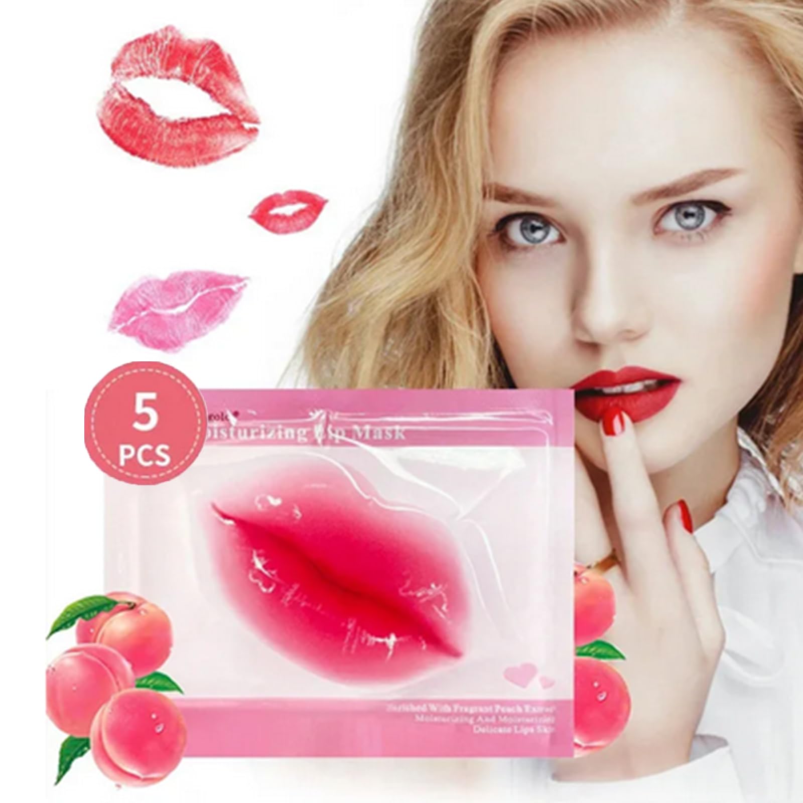 5 pieces of collagen crystal lip mask can nourish, moisturize, protect ...