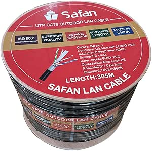 safan Outdoor UTP Cable Network For Ethernet. 305M Spool,Outdoor UTP ...