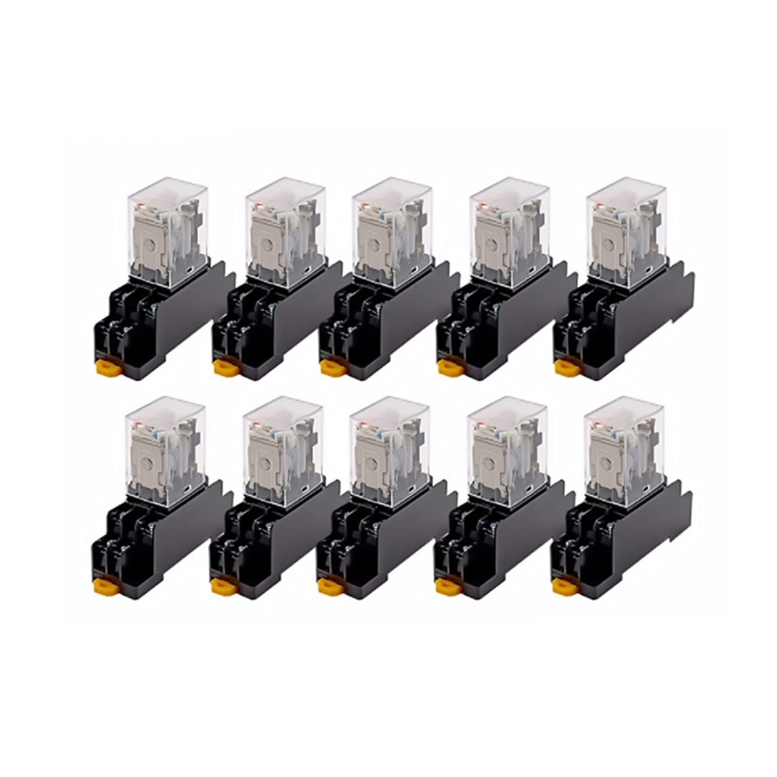 10Set Relay with Socket Coil General DPDT Micro Mini Electromagnetic ...