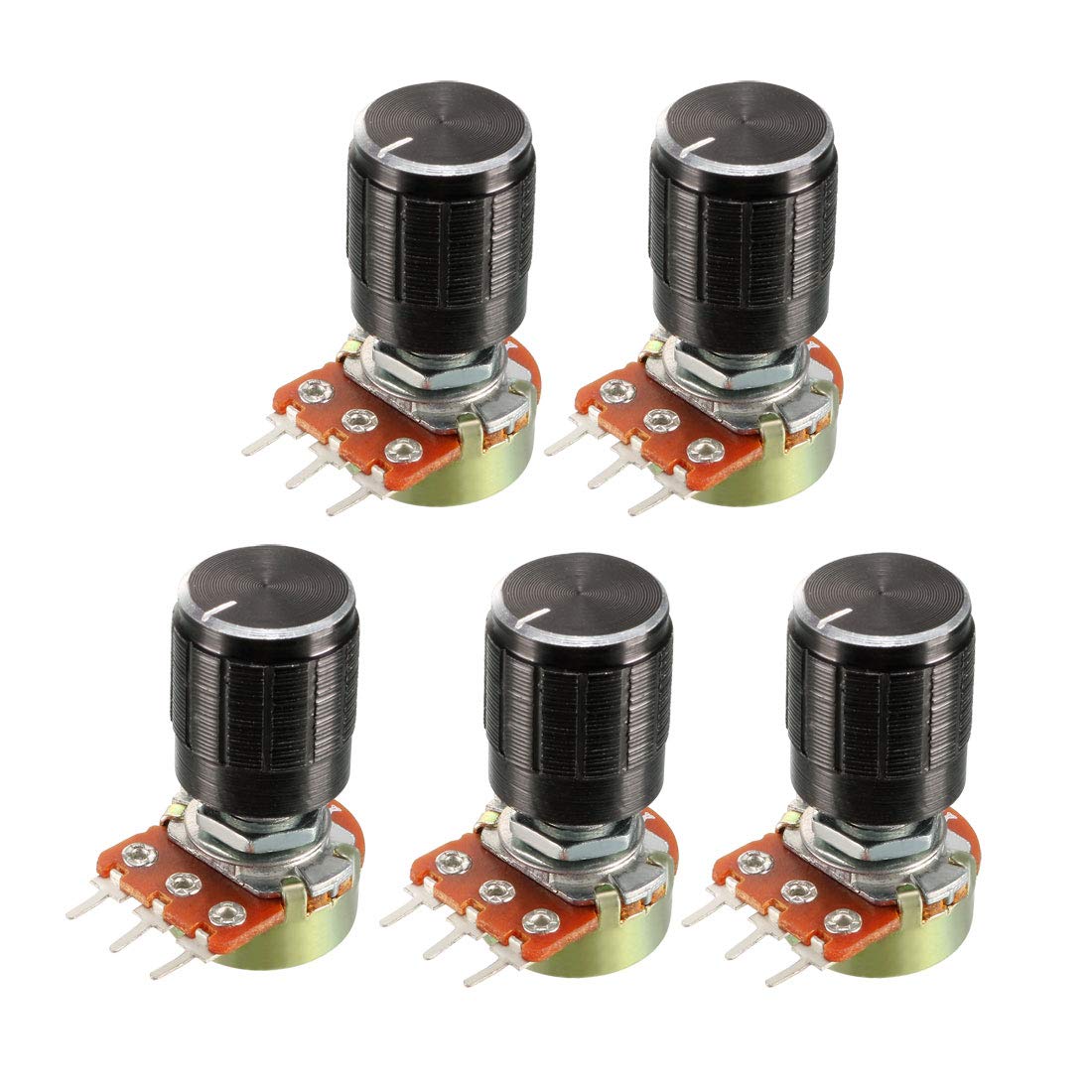 Sourcing Map 5pcs 5k Ohm Variable Resistors Singleturn Rotary Carbon ...