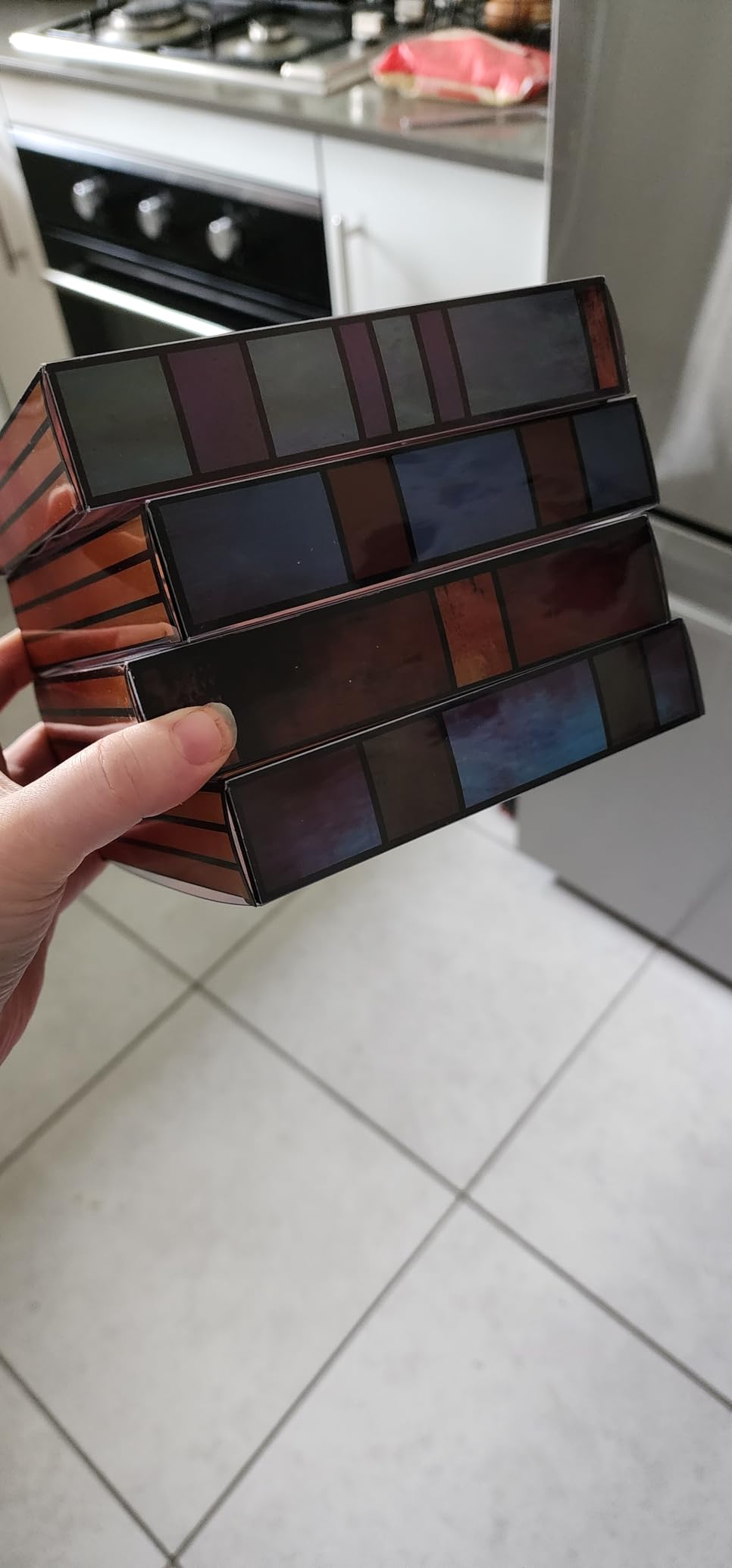 Stained Glass Stacked Books Lamp - Resin Colorful Stacked Books Night ...