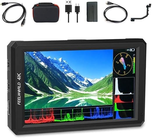 Amazon.com : FEELWORLD F6 Camera Field Monitor Bundle - 6 Inch 4K HDMI ...