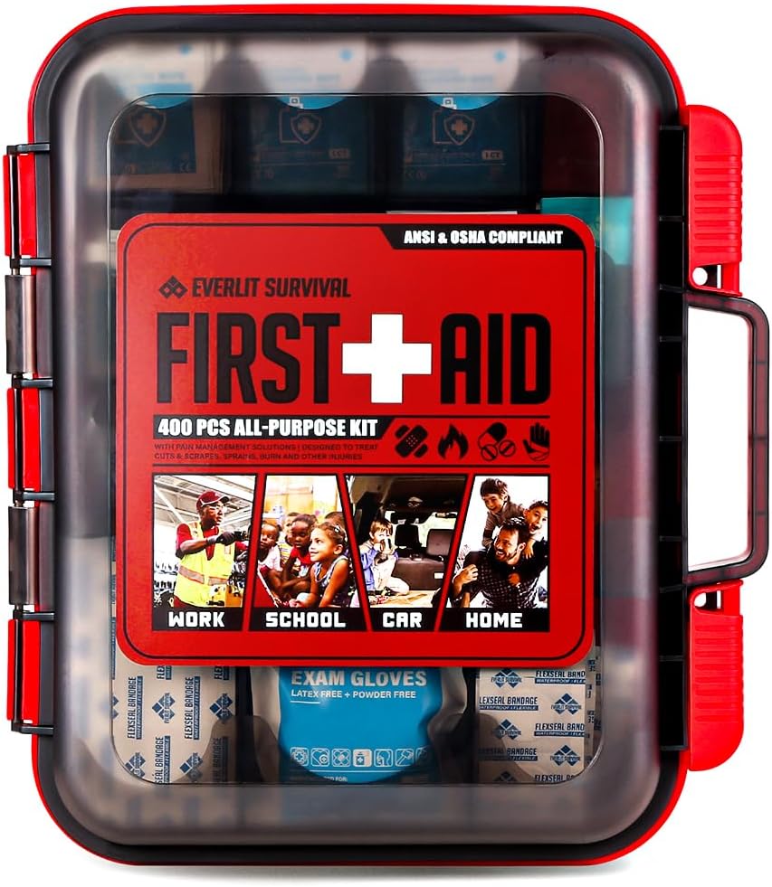 Amazon.com: EVERLIT 400 Pcs OSHA/ANSI Compliant First Aid Kit Type III ...