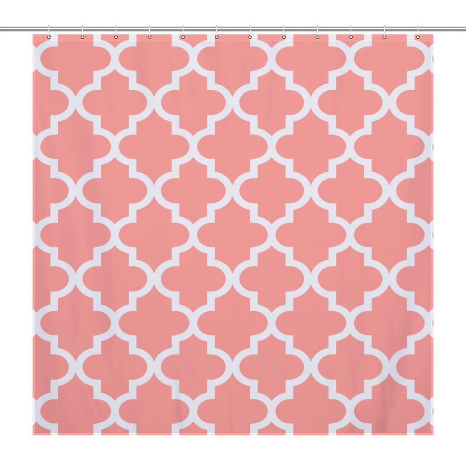 Coral Quatrefoil Background