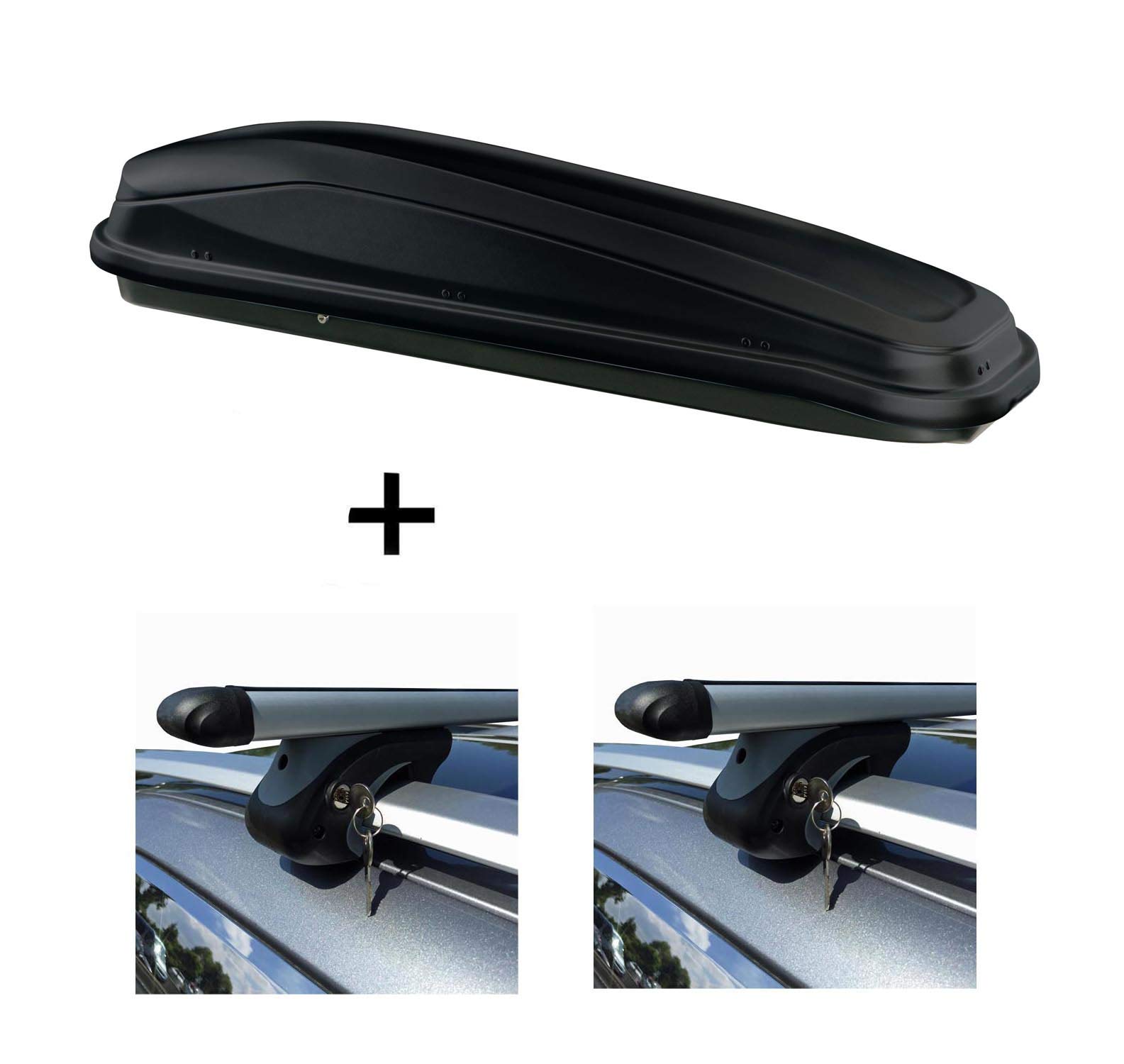 Vdp Roof Box Jueasy300 300 Litres Black Roof Rack Rails | Desertcart ...