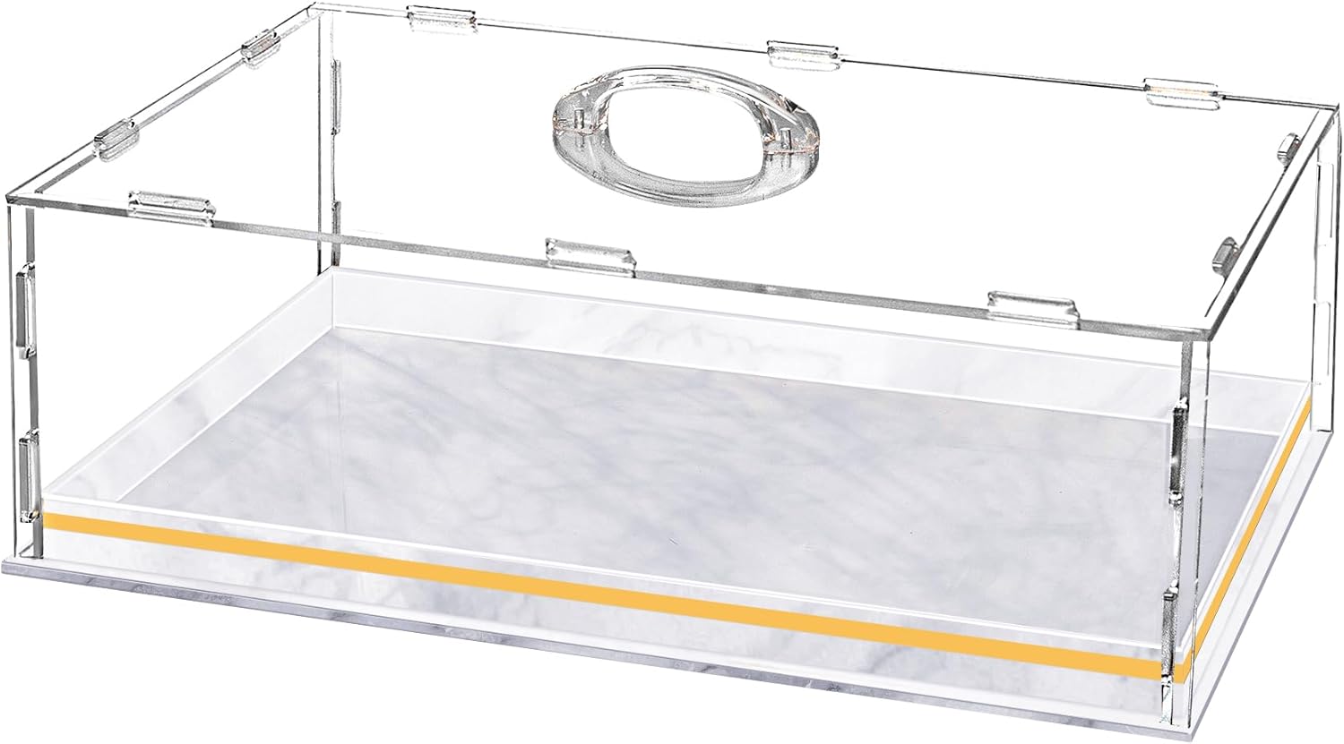 Amazon.com: GENMOUS Acrylic Rectangular Cake Tray, Cake Stand Plate ...