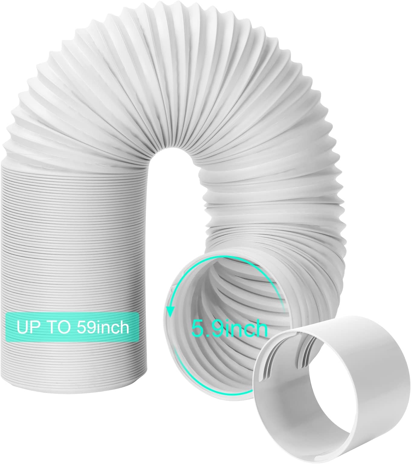 Luxerlife Portable Air Conditioner Exhaust Hose - 5.9 Inch Diameter ...