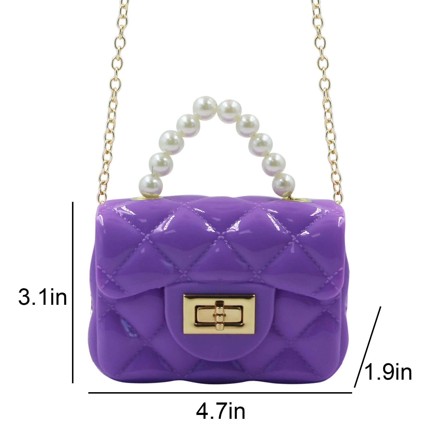 Mini Pink Purse for Little Girls Fashion Candy Handbag Satchel Jelly ...